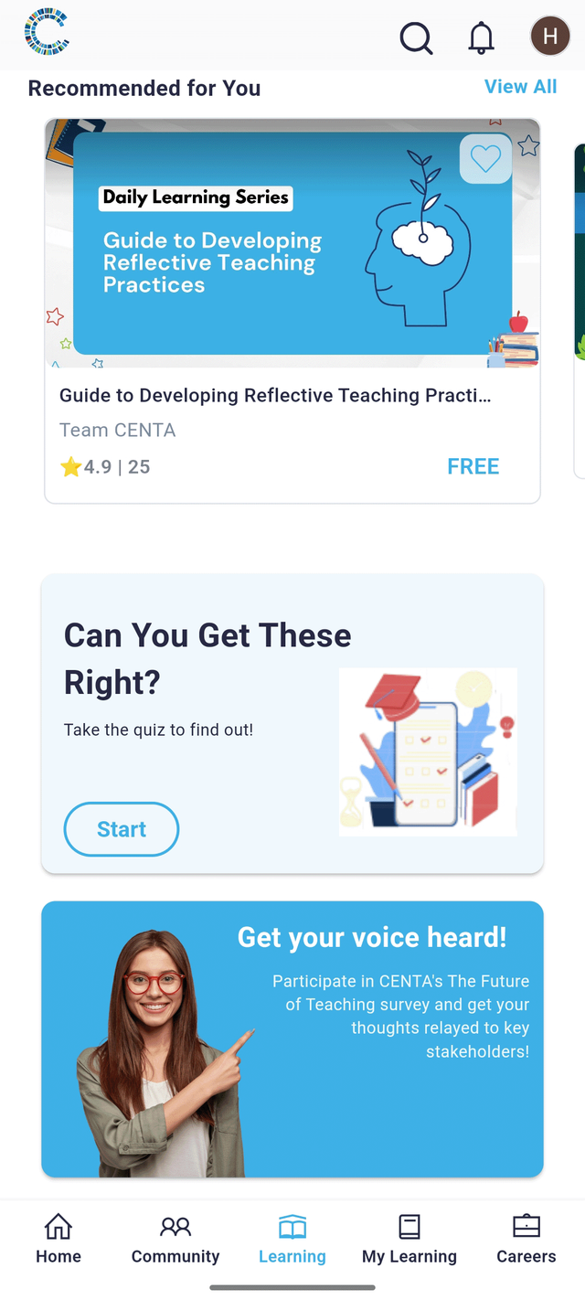 CENTA for Teachers App