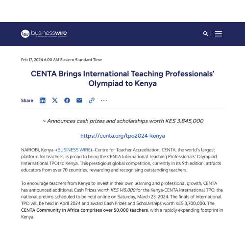 CENTA Brings International TPO to Kenya